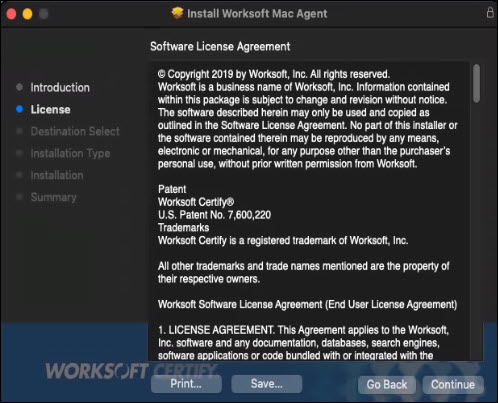Installing the Worksoft Mac Agent for Worksoft Business Capture for Mac