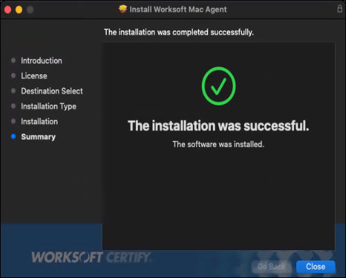 Installing the Worksoft Mac Agent for Worksoft Business Capture for Mac