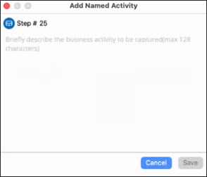 Inserting a Named Activity with Worksoft Business Capture for Mac