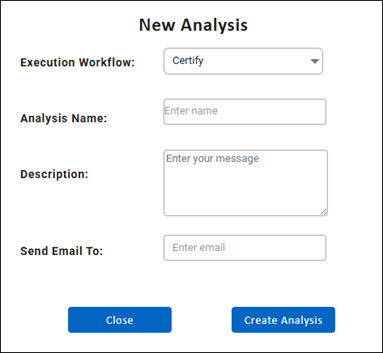 Creating a New Analysis with a Certify Workflow in Worksoft Impact