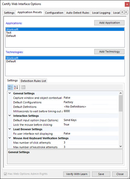 Editing Technologies for Application Presets